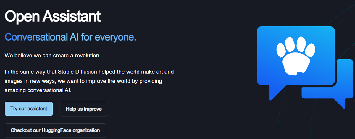 Open Assistant - Open Source Alternative to ChatGPT | Steemhunt